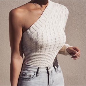 Sweaters | Knit One Shoulder Sweater | Poshmark